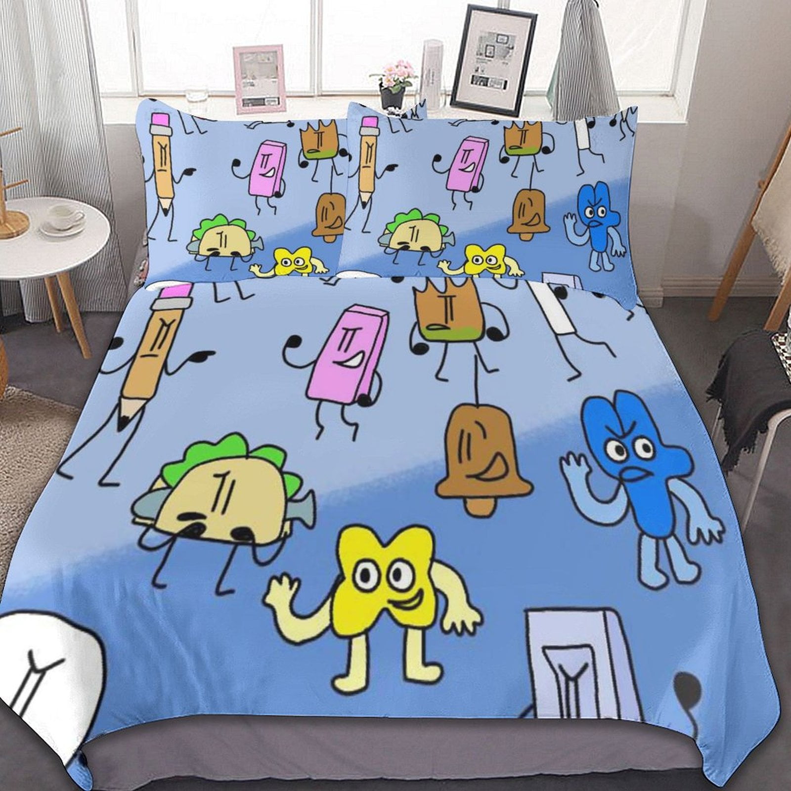 Battle for Dream Island BFDI 3-Piece Bedding Set 79"x90" Duvet Cover ...