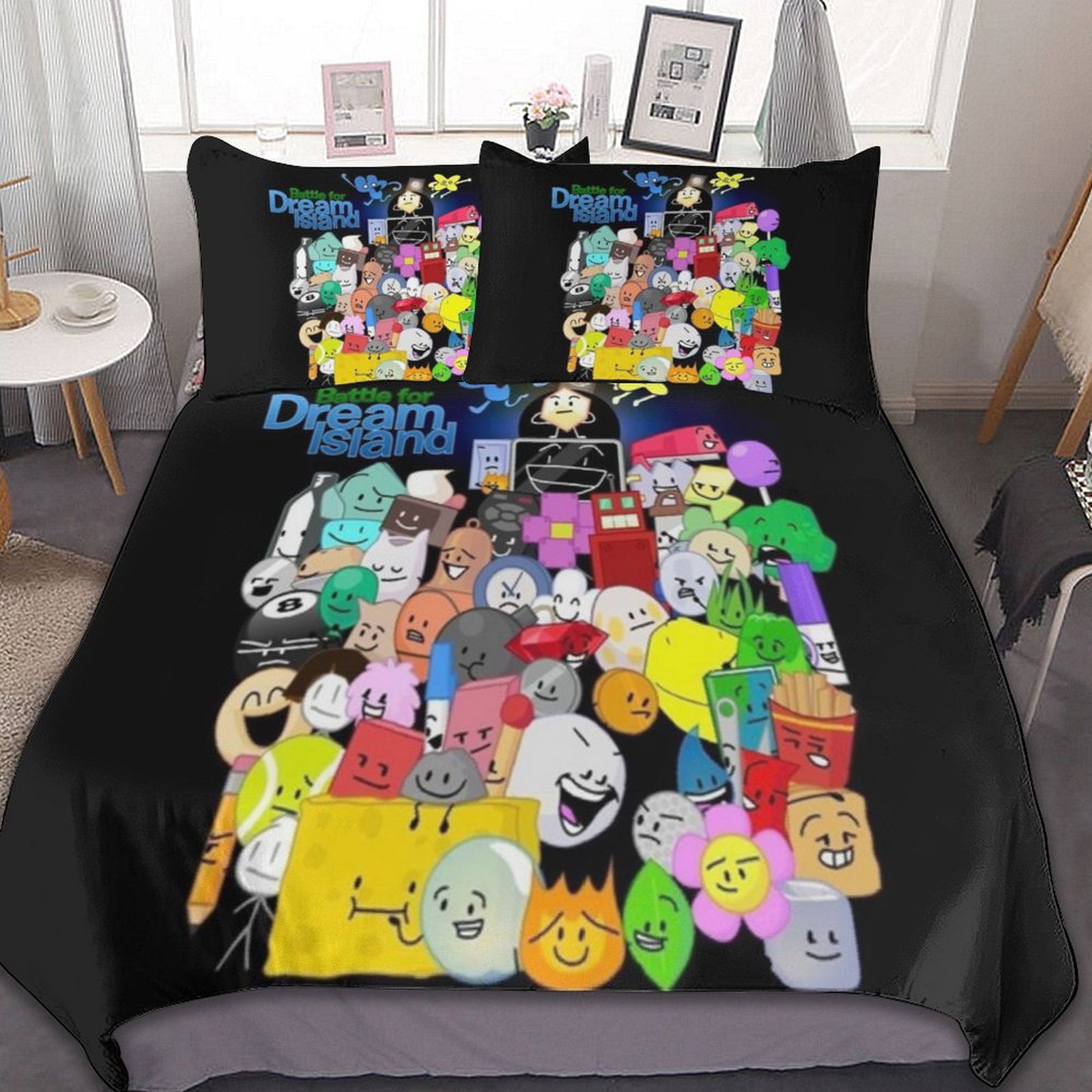 Battle for Dream Island BFDI 3-Piece Bedding Set 79"x90" Duvet Cover ...