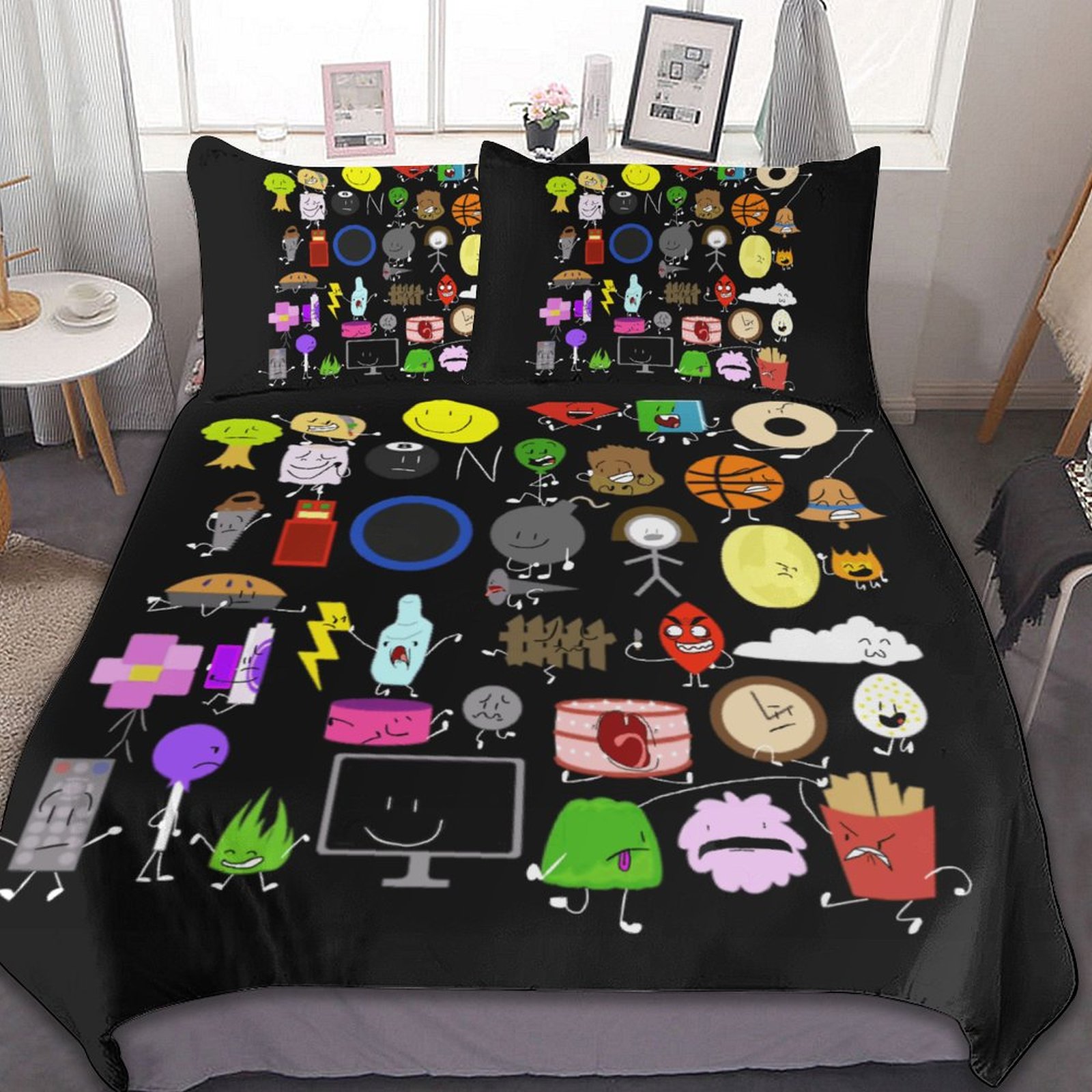 Battle for Dream Island BFDI 3-Piece Bedding Set 86"x70" Duvet Cover ...