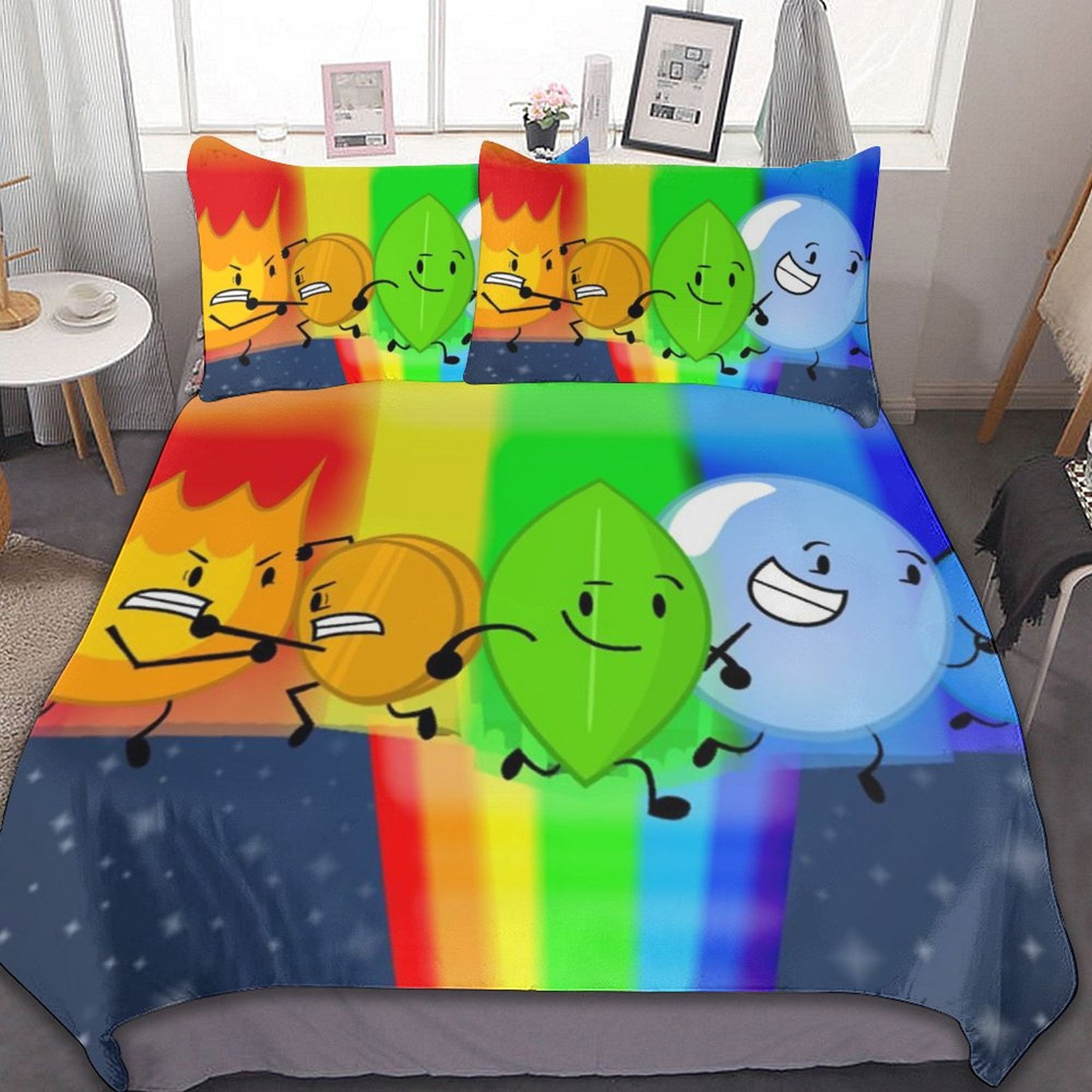 Battle for Dream Island BFDI 3-Piece Bedding Set 90"x90" Duvet Cover ...