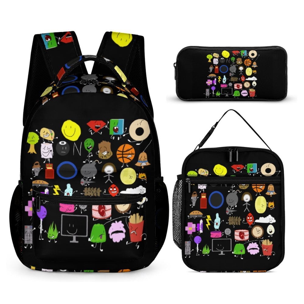 Battle for Dream Island BFDI 3PCS Casual Backpack Set Bookbag + Pencil ...