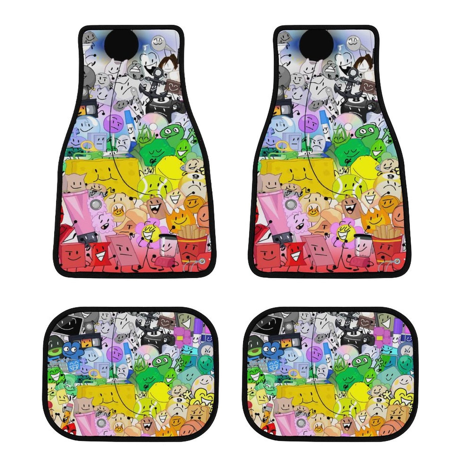 Battle for Dream Island BFDI 4 Pcs Car Floor Mats Universal Fit Floor ...