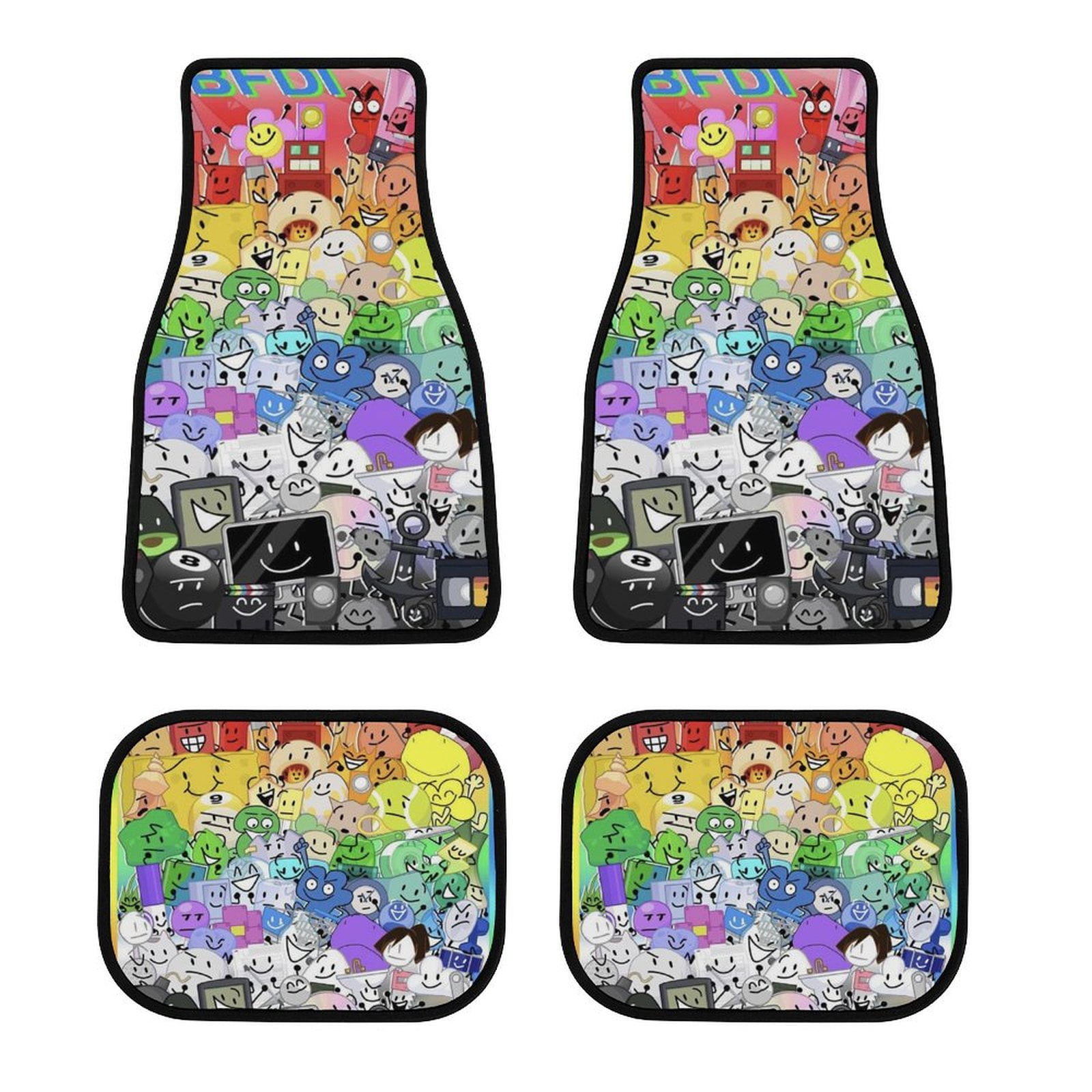Battle for Dream Island BFDI 4 Pcs Car Floor Mats Universal Fit Floor ...