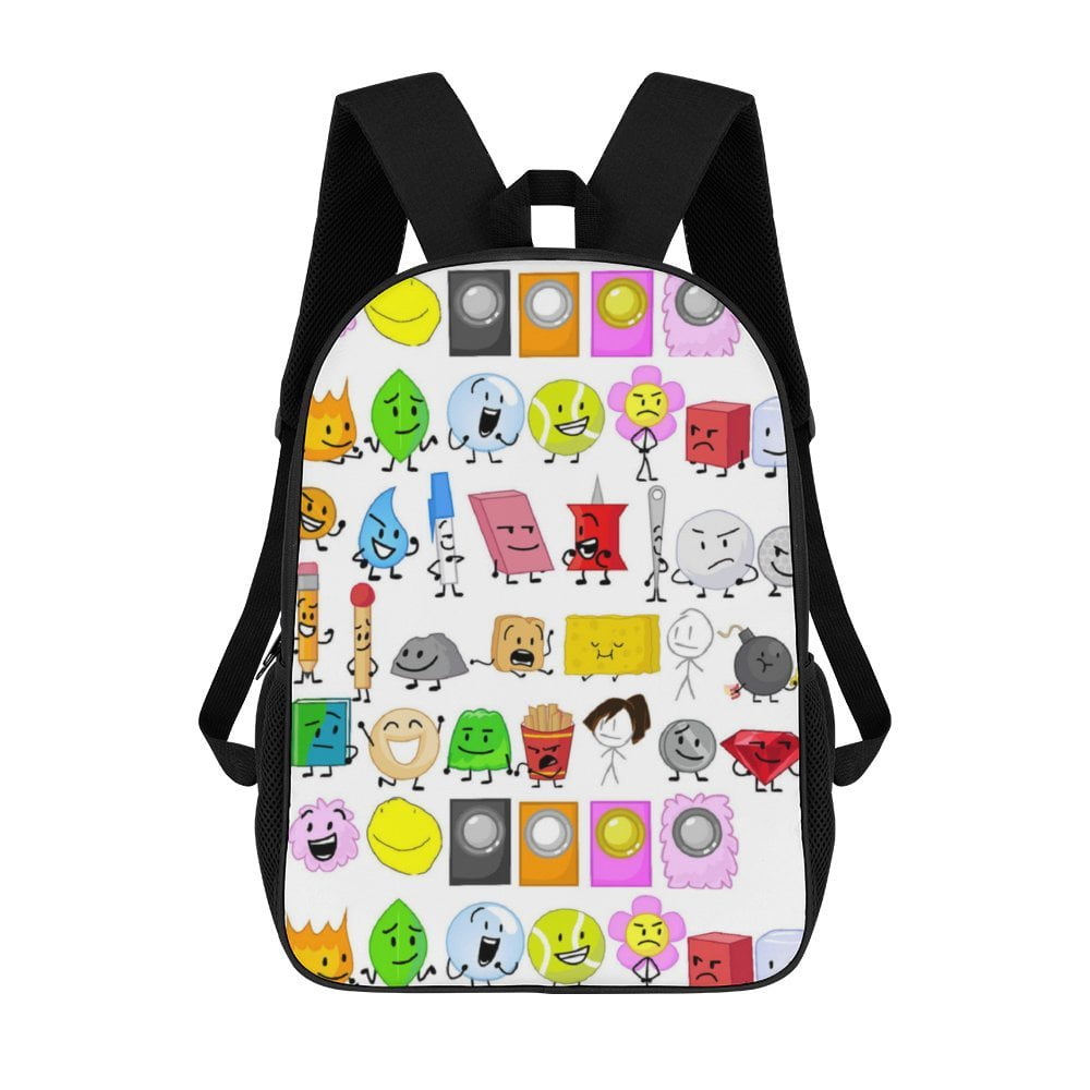 Battle for Dream Island BFDI Backpack 17 Inch Shoulder Bag Sturdy ...