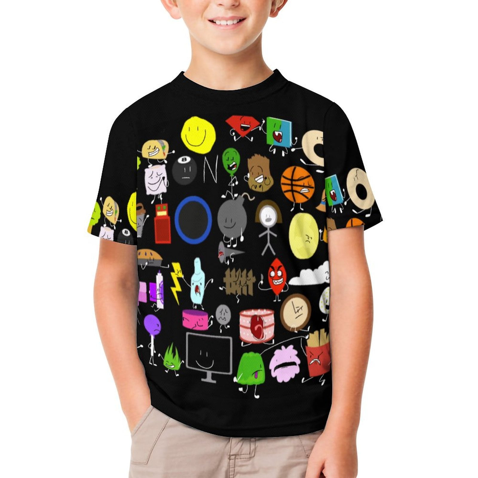 Battle for Dream Island BFDI Children's T-Shirt Short Sleeve T-Shirt ...