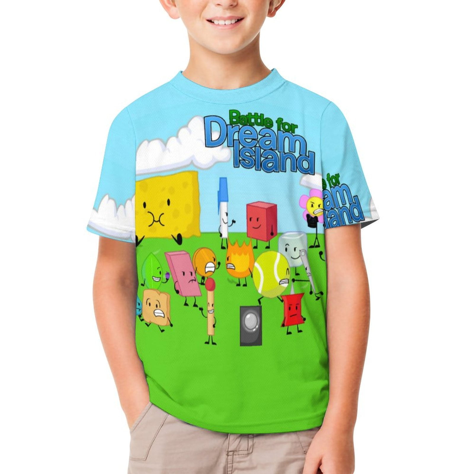 Battle for Dream Island BFDI Children's T-Shirt Short Sleeve T-Shirt ...