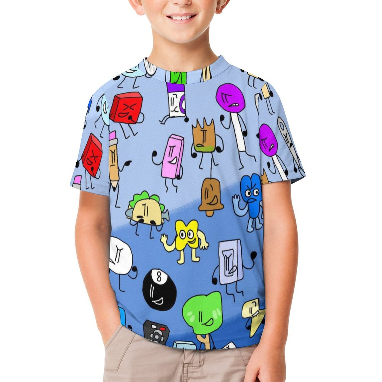 Battle for Dream Island BFDI Children's T-Shirt Short Sleeve T-Shirt ...