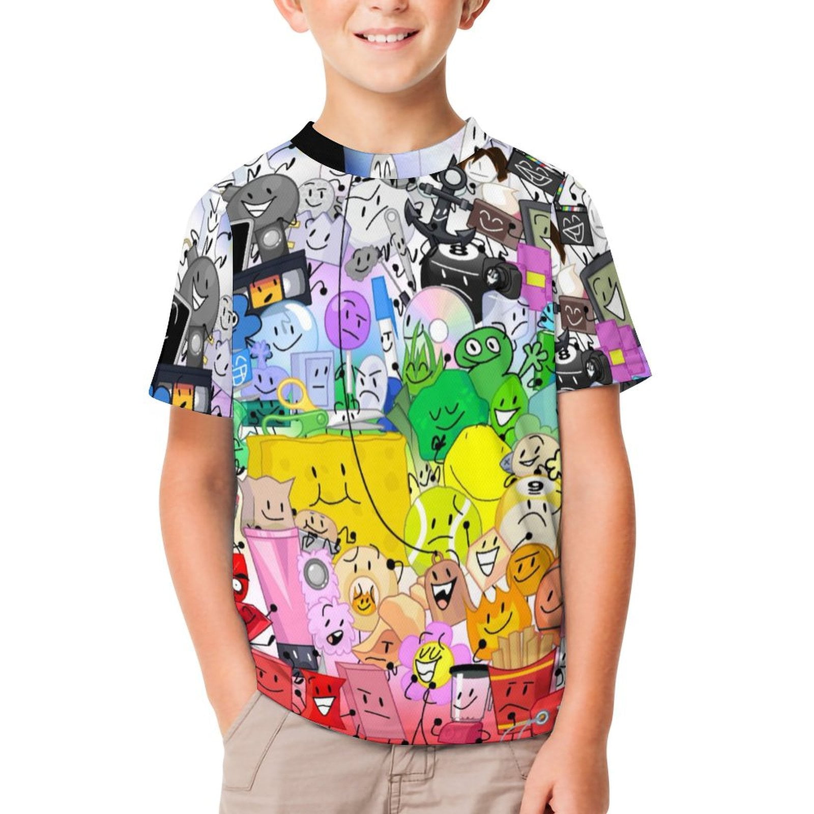 Battle for Dream Island BFDI Children's T-Shirt Short Sleeve T-Shirt ...