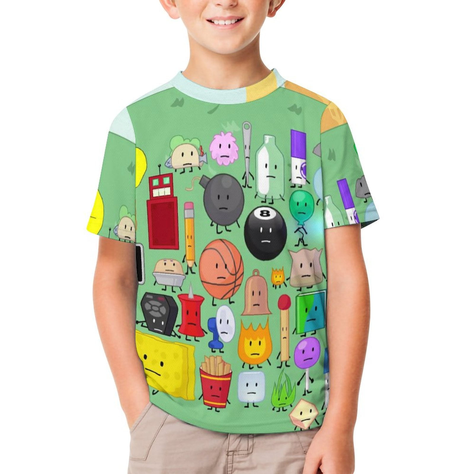 Battle for Dream Island BFDI Children's T-Shirt Short Sleeve T-Shirt ...