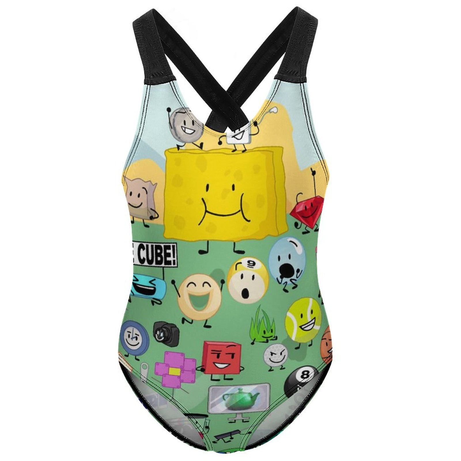 Battle for Dream Island BFDI Girls One-piece Swimsuit Beach Pool Kids ...