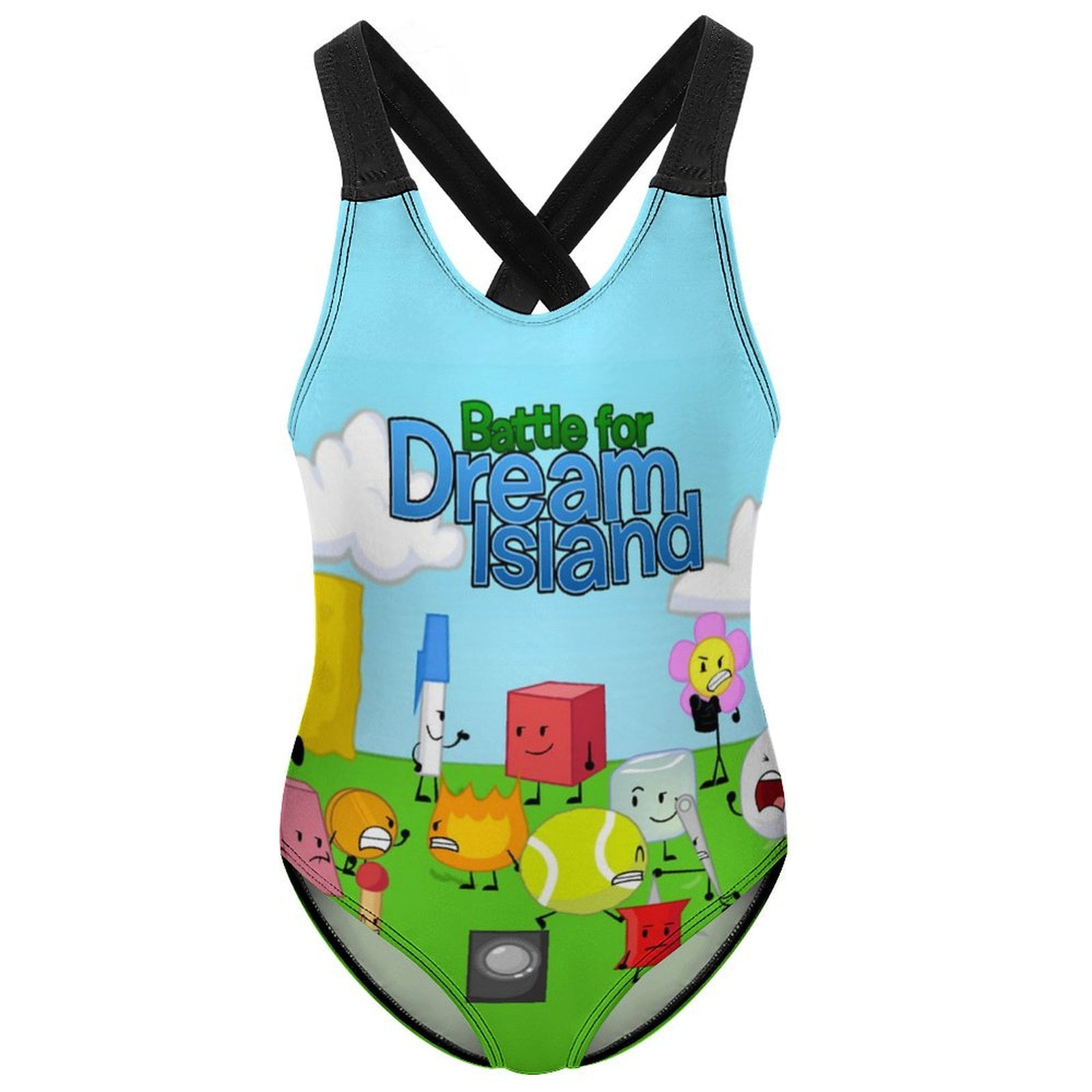 Battle for Dream Island BFDI Girls One-piece Swimsuit Beach Pool Kids ...