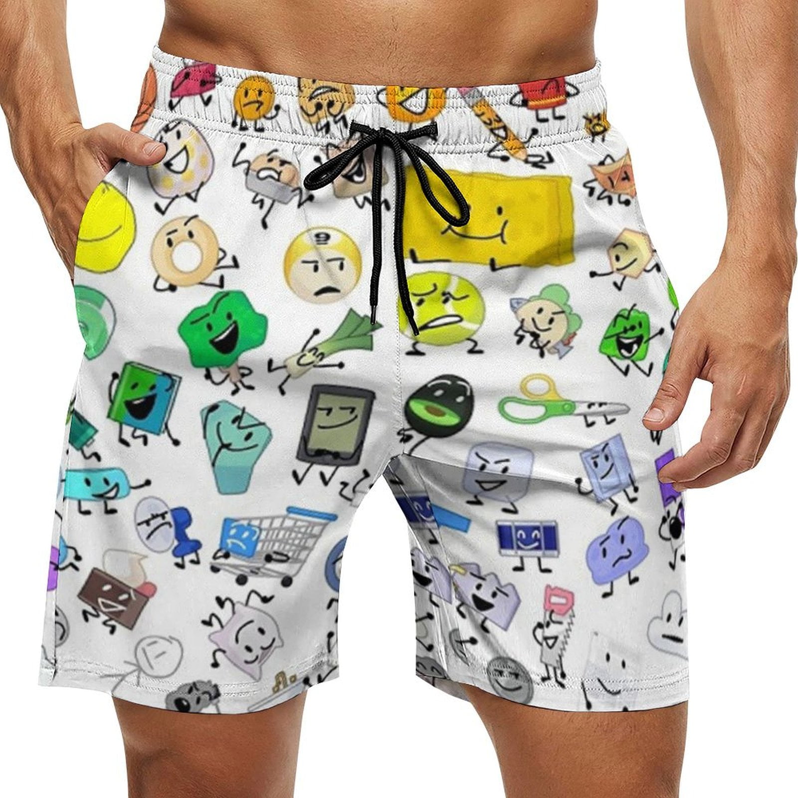 Battle for Dream Island BFDI Mens Board Shorts Quick Dry Swim Trunk ...