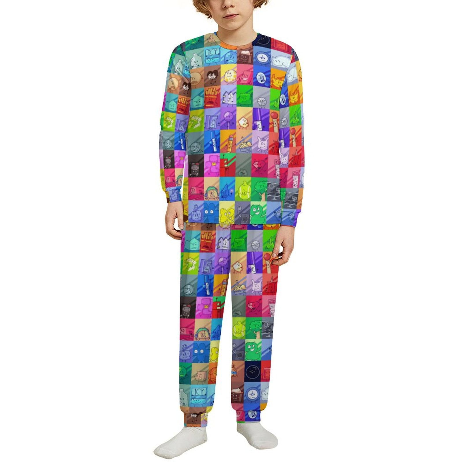 Battle for Dream Island BFDI Pajamas Set Long Sleeve & Pants Pjs Soft ...