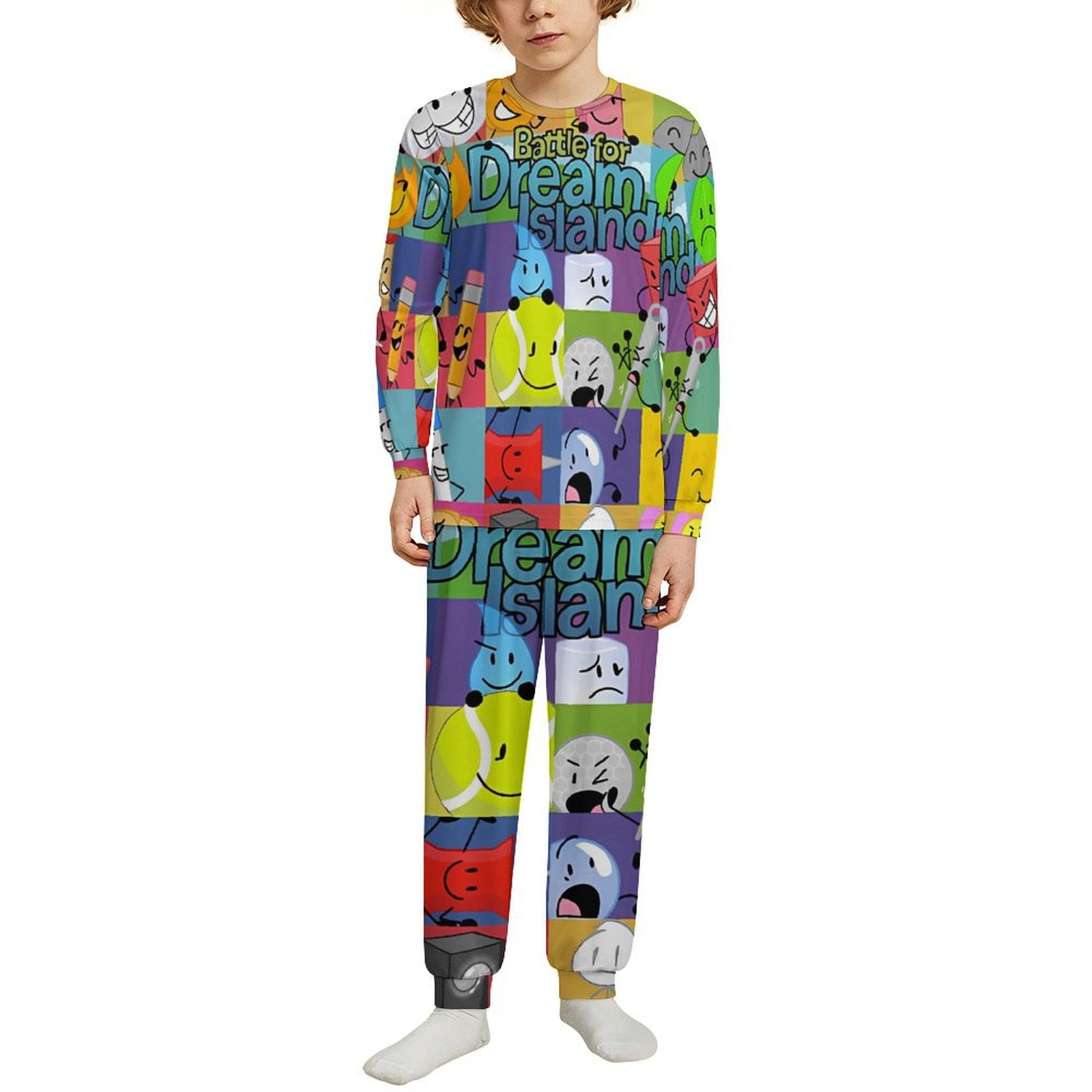Battle for Dream Island BFDI Pajamas Set Long Sleeve & Pants Pjs Soft ...