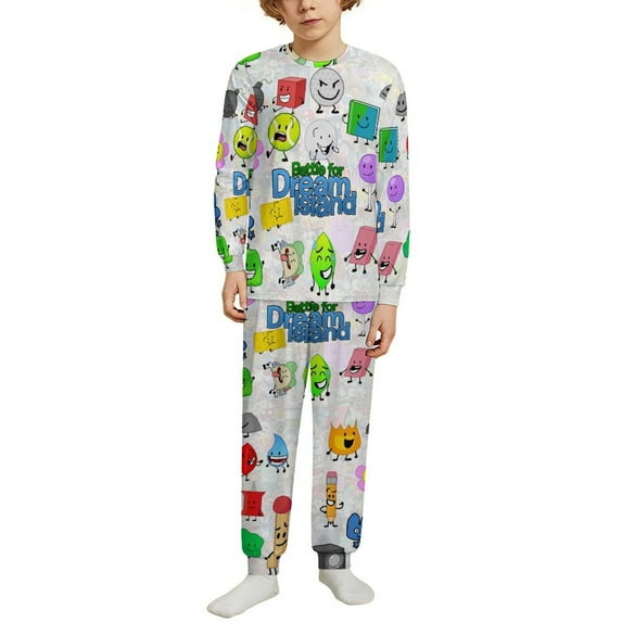 Battle for Dream Island BFDI Pajamas Set Long Sleeve & Pants Pjs Soft ...