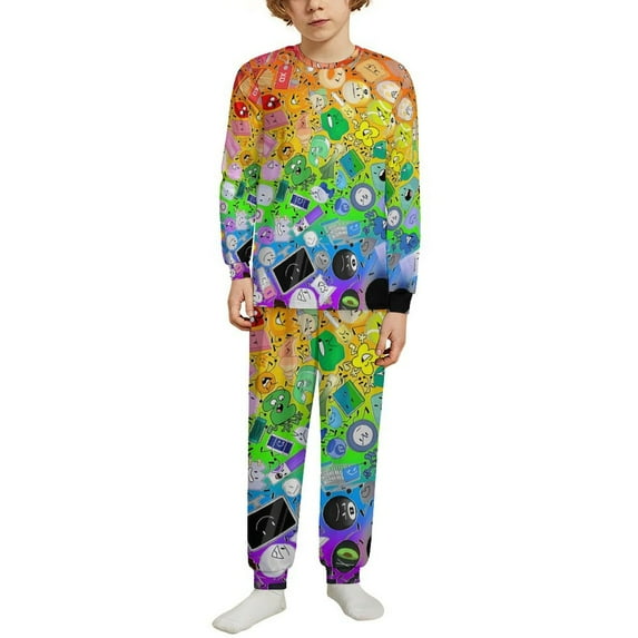Battle for Dream Island BFDI Pajamas Set Long Sleeve & Pants Pjs Soft ...