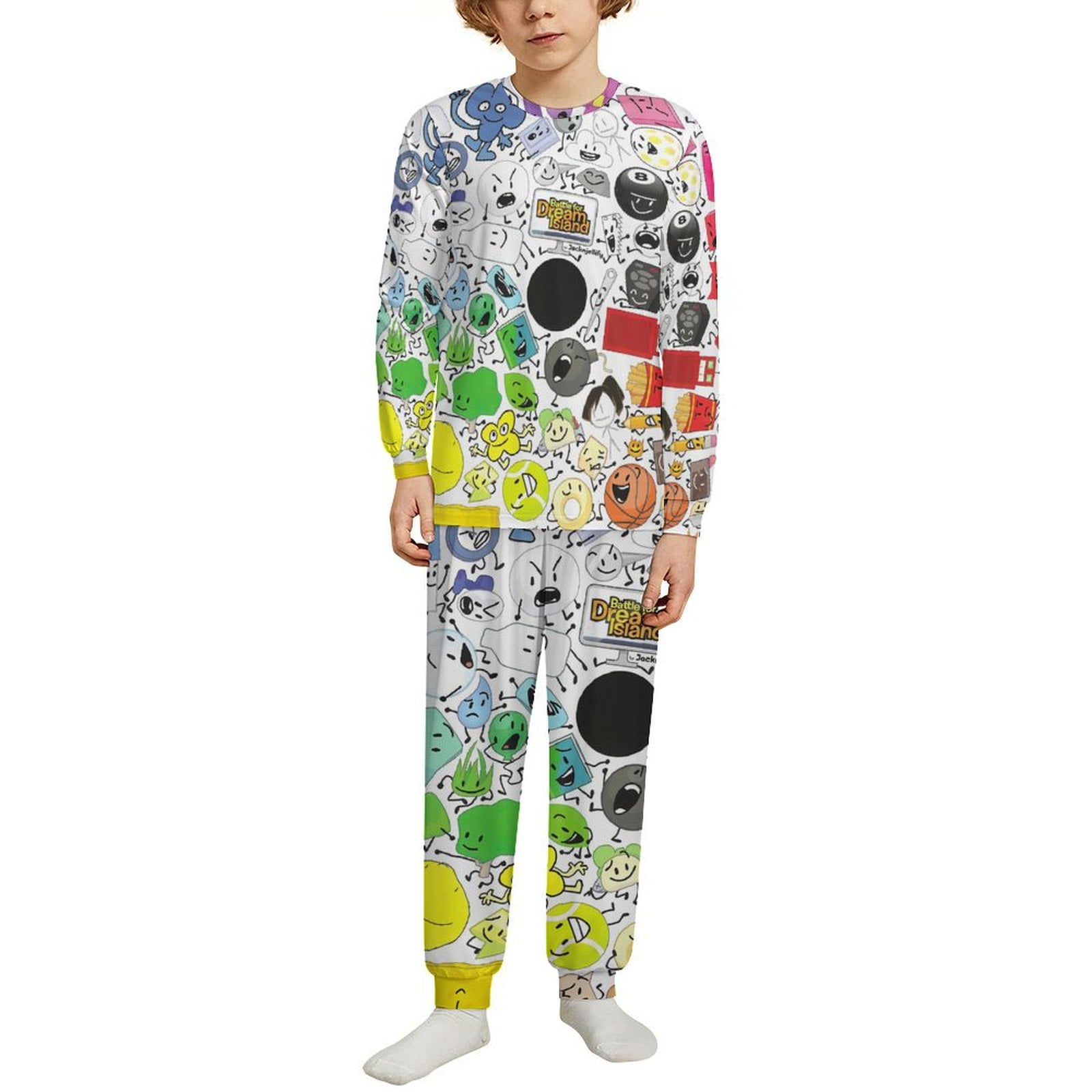 Battle for Dream Island BFDI Pajamas Set Long Sleeve & Pants Pjs Soft ...