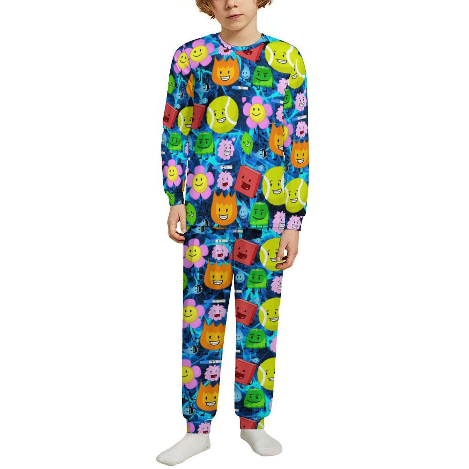 Battle for Dream Island BFDI Pajamas Set Long Sleeve & Pants Pjs Soft ...