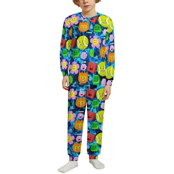 Battle for Dream Island BFDI Pajamas Set Long Sleeve & Pants Pjs Soft ...