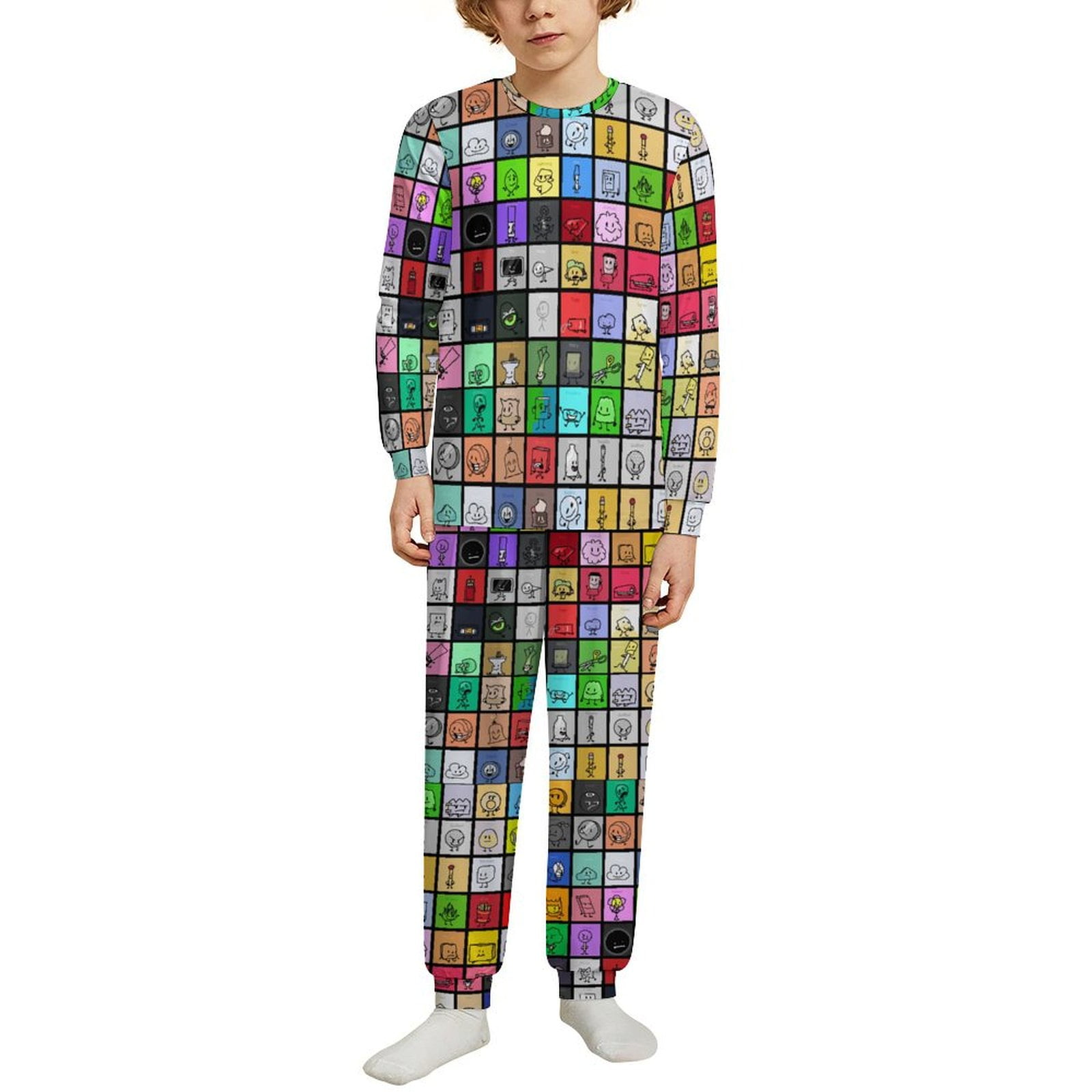 Battle for Dream Island BFDI Pajamas Set Long Sleeve & Pants Pjs Soft ...