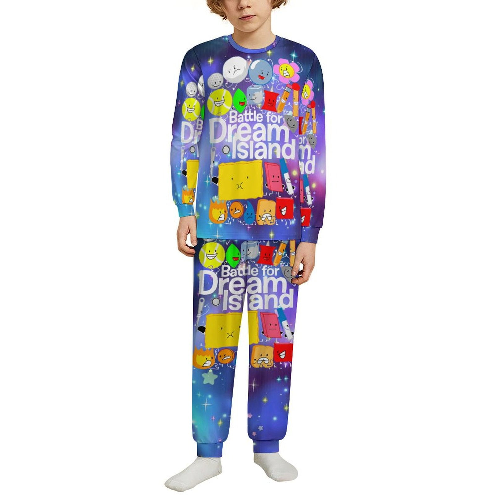 Battle for Dream Island BFDI Pajamas Set Long Sleeve & Pants Pjs Soft ...