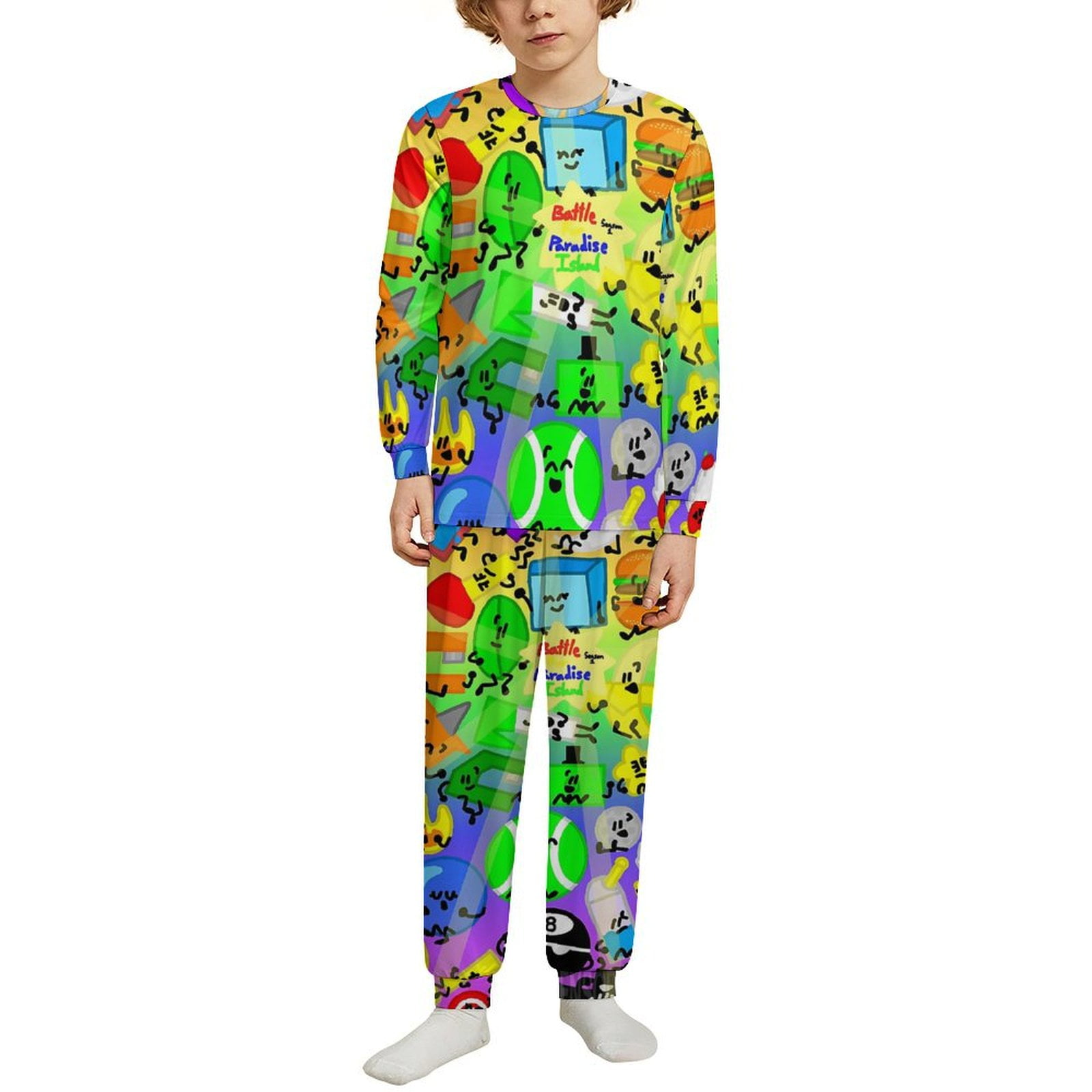 Battle for Dream Island BFDI Pajamas Set Long Sleeve & Pants Pjs Soft ...
