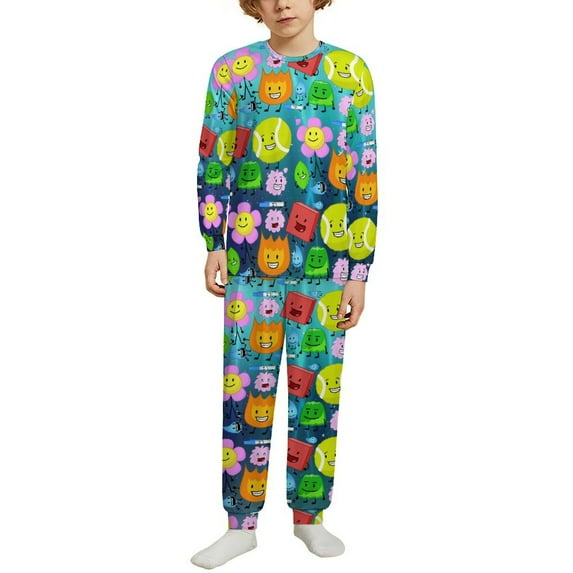 Battle for Dream Island BFDI Pajamas Set Long Sleeve & Pants Pjs Soft ...