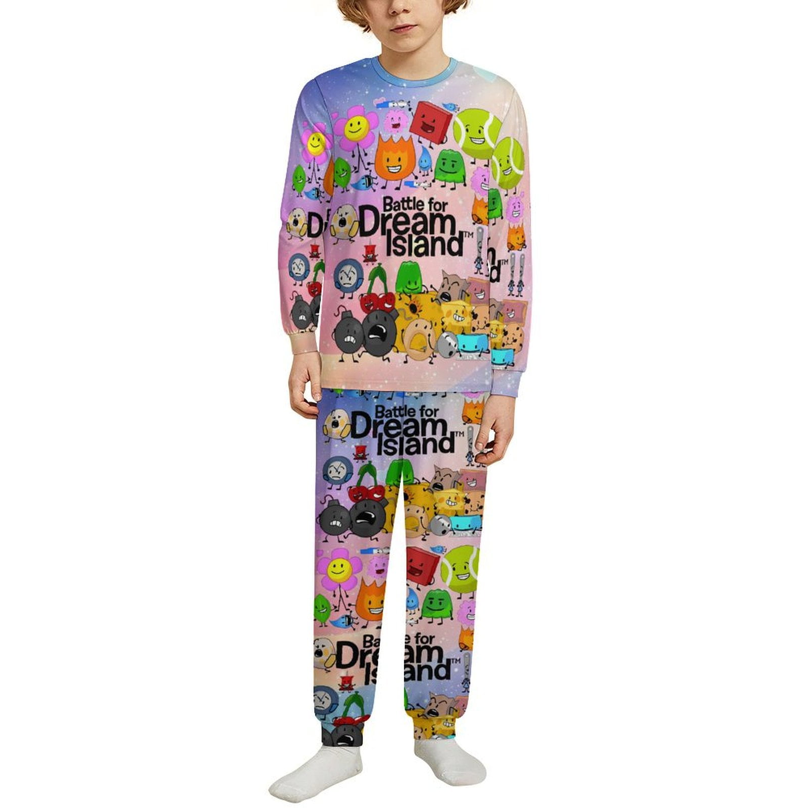 Battle for Dream Island BFDI Pajamas Set Long Sleeve & Pants Pjs Soft ...
