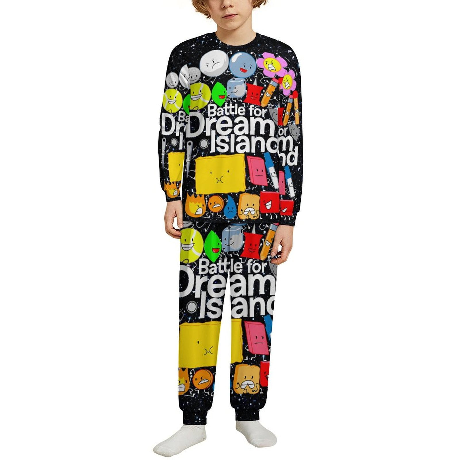 Battle for Dream Island BFDI Pajamas Set Long Sleeve & Pants Pjs Soft ...