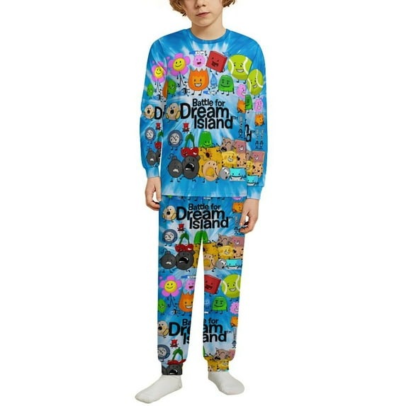 Battle for Dream Island BFDI Pajamas Set Long Sleeve & Pants Pjs Soft ...