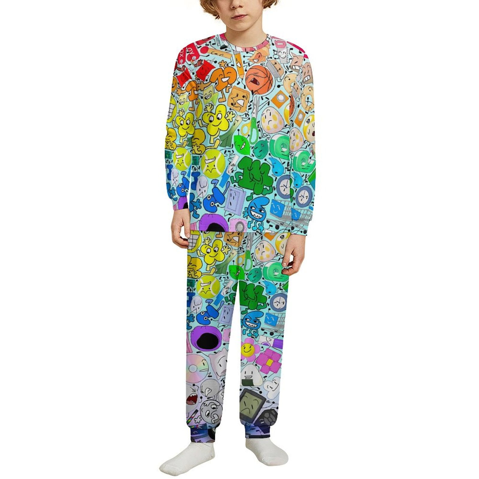 Battle for Dream Island BFDI Pajamas Set Long Sleeve & Pants Pjs Soft ...