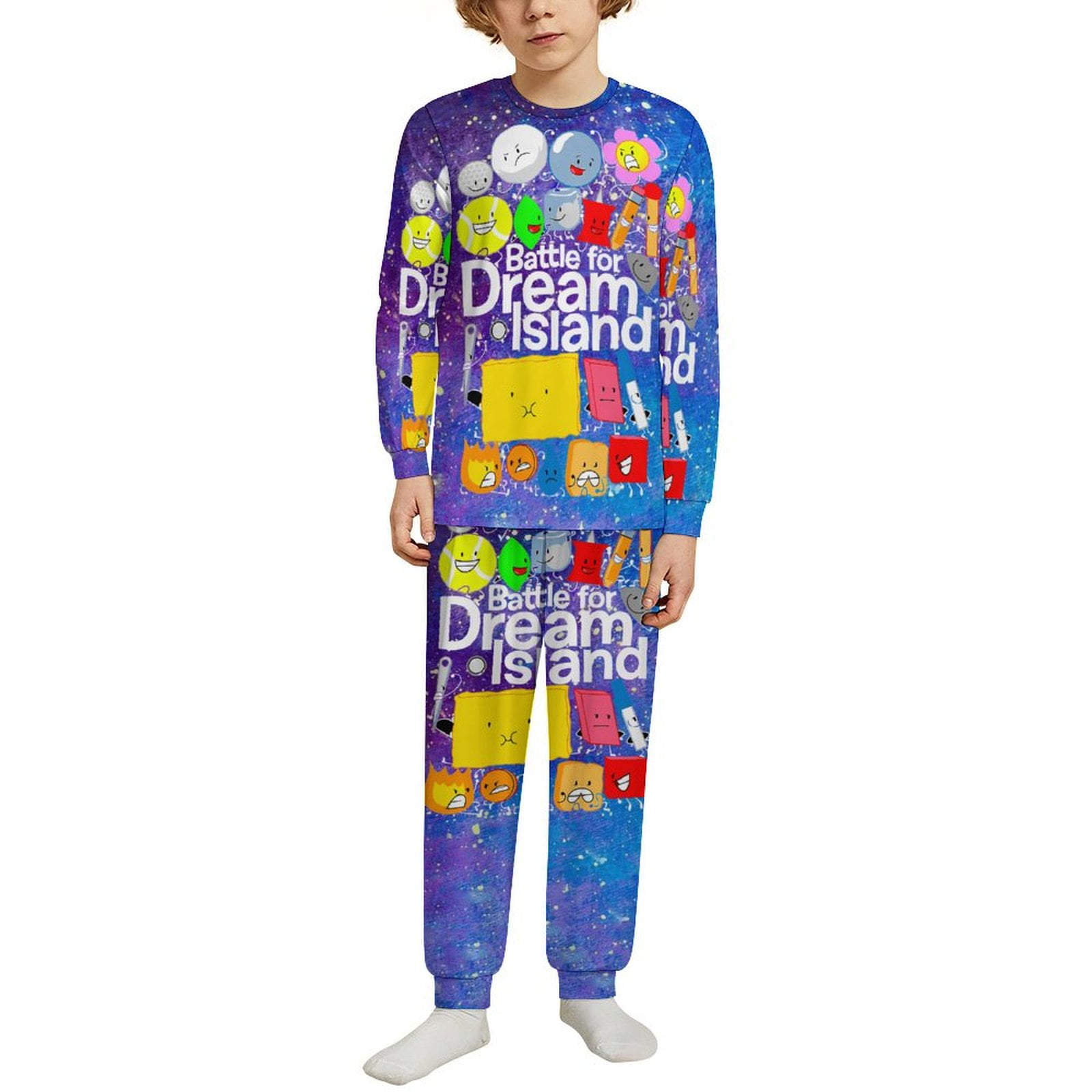 Battle for Dream Island BFDI Pajamas Set Long Sleeve & Pants Pjs Soft ...