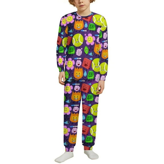 Battle for Dream Island BFDI Pajamas Set Long Sleeve & Pants Pjs Soft ...