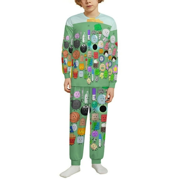 Battle for Dream Island BFDI Pajamas Set Long Sleeve & Pants Pjs Soft ...