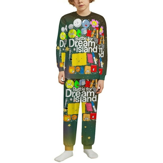 Battle for Dream Island BFDI Pajamas Set Long Sleeve & Pants Pjs Soft ...
