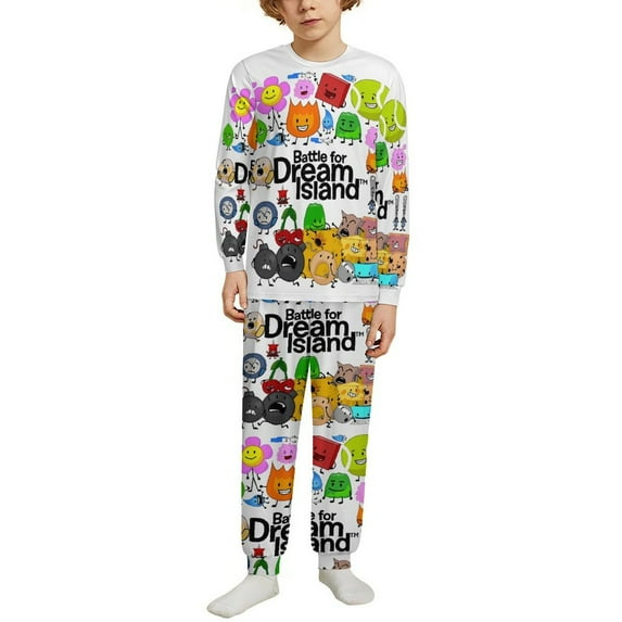 Battle for Dream Island BFDI Pajamas Set Long Sleeve & Pants Pjs Soft ...