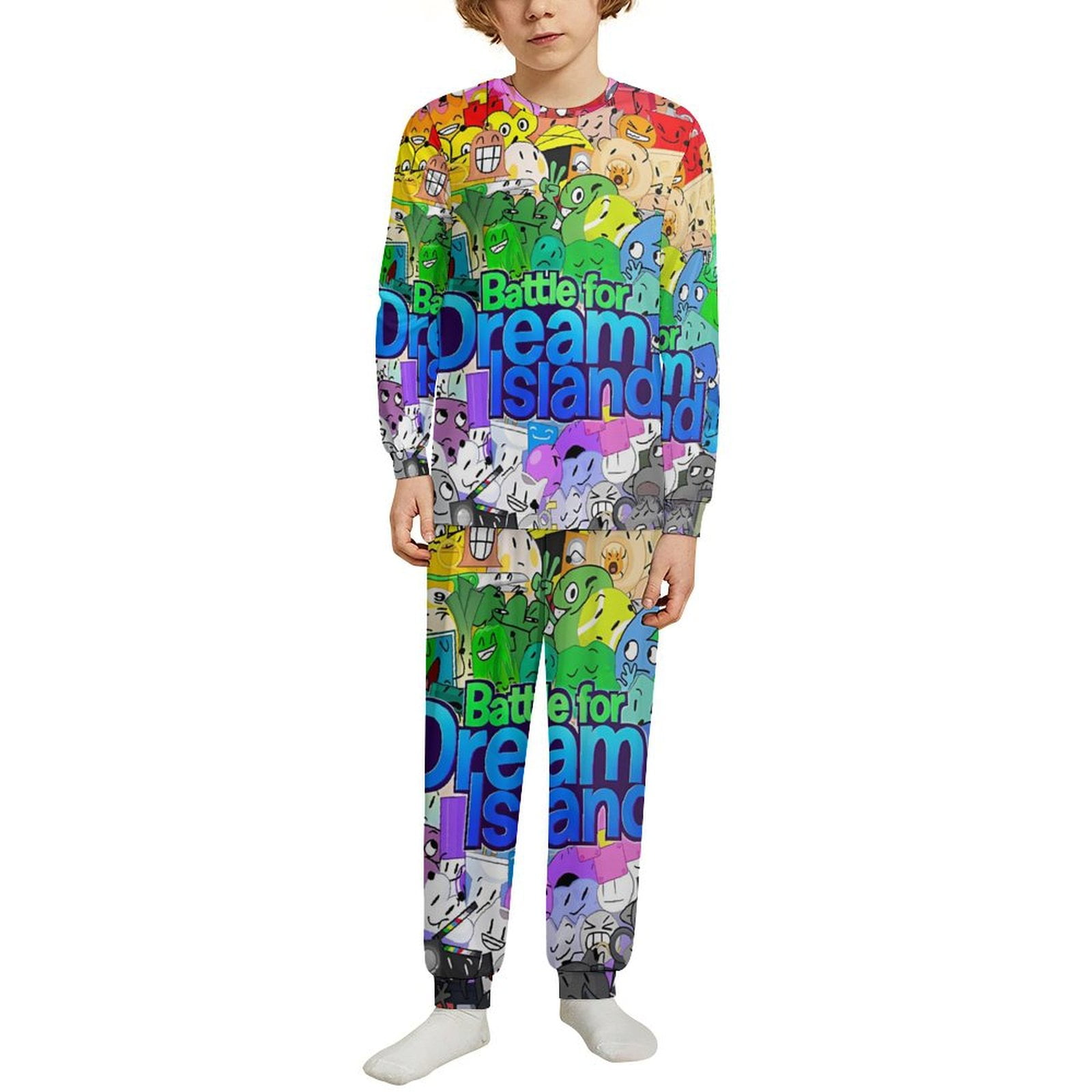Battle for Dream Island BFDI Pajamas Set Long Sleeve & Pants Pjs Soft ...
