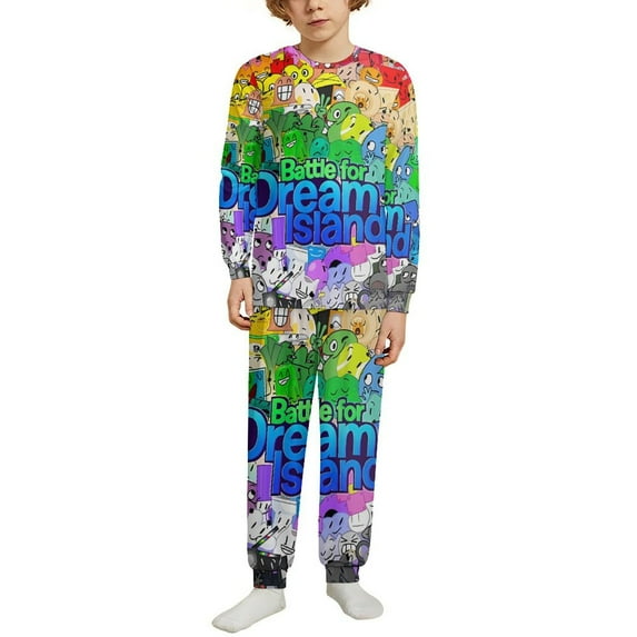 Battle for Dream Island BFDI Pajamas Set Long Sleeve & Pants Pjs Soft ...