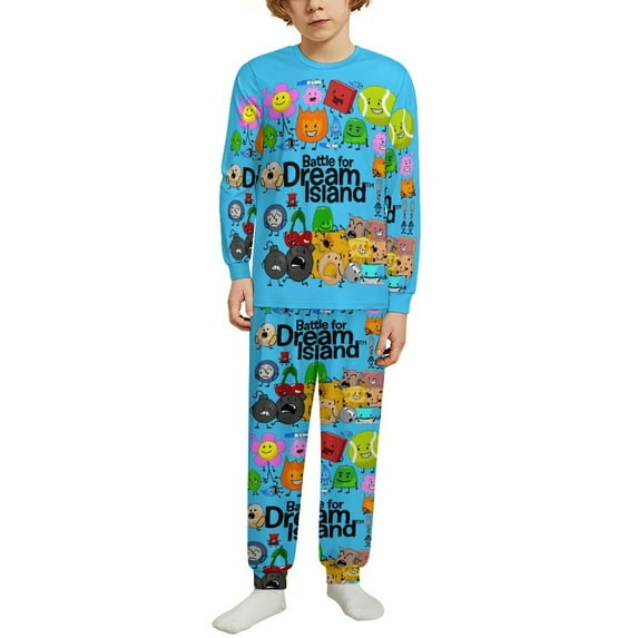 Battle for Dream Island BFDI Pajamas Set Long Sleeve & Pants Pjs Soft ...