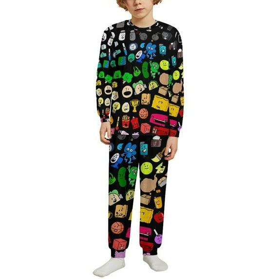 Battle for Dream Island BFDI Pajamas Set Long Sleeve & Pants Pjs Soft ...