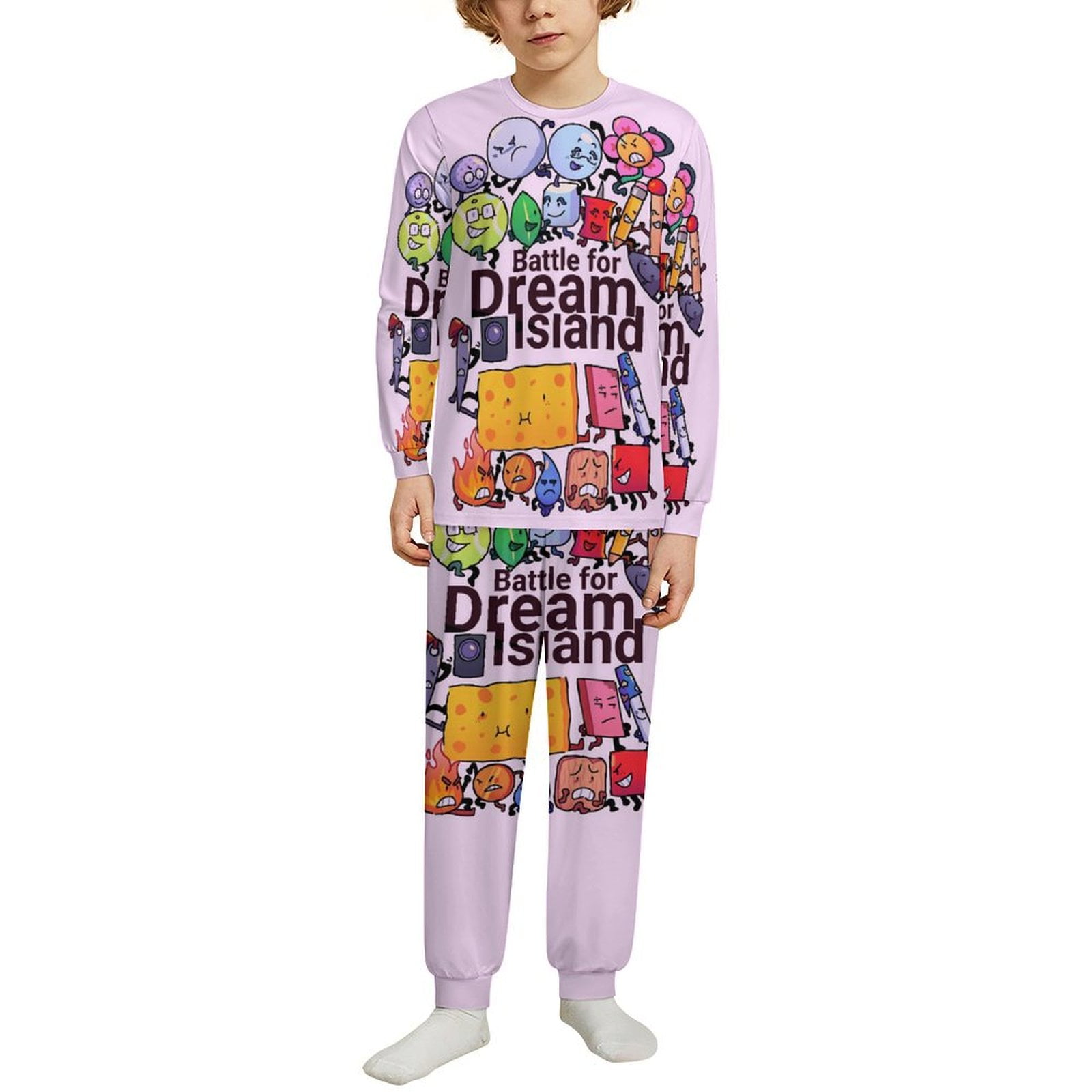 Battle for Dream Island BFDI Pajamas Set Long Sleeve & Pants Pjs Soft ...