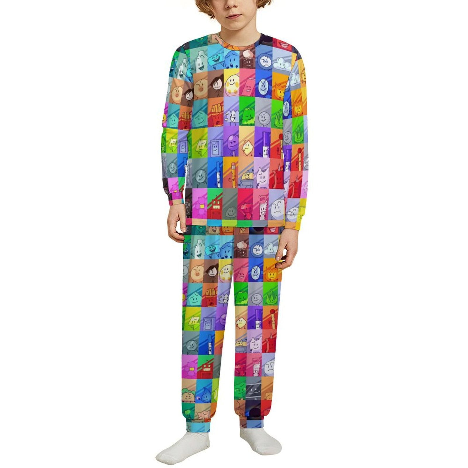 Battle for Dream Island BFDI Pajamas Set Long Sleeve & Pants Pjs Soft ...