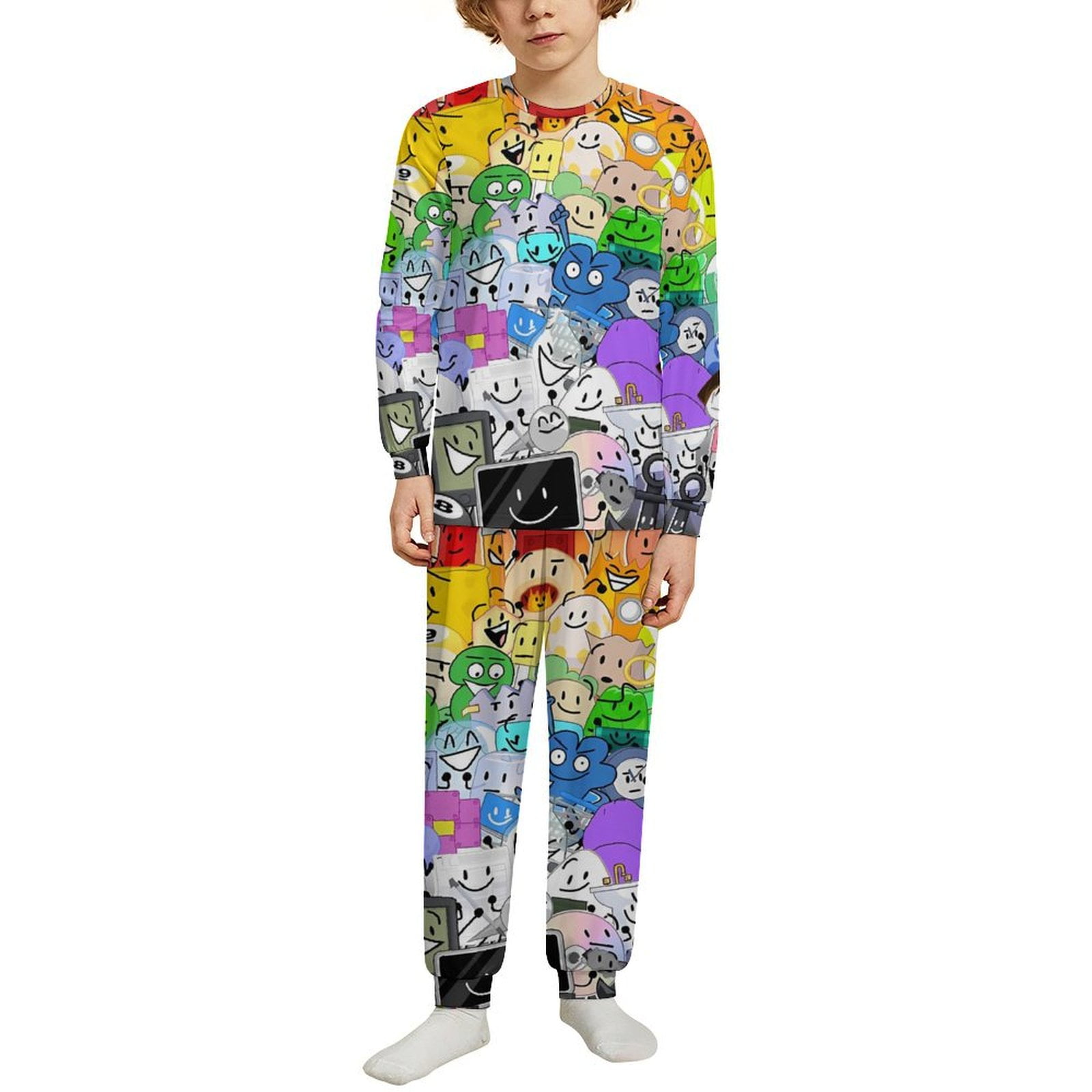 Battle for Dream Island BFDI Pajamas Set Long Sleeve & Pants Pjs Soft ...