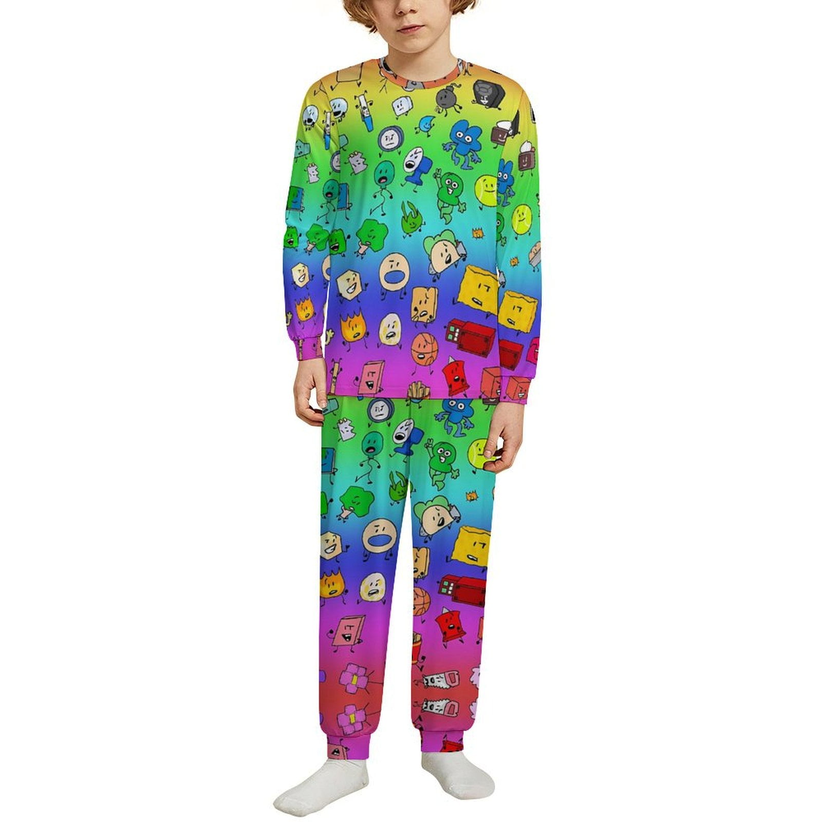 Battle for Dream Island BFDI Pajamas Set Long Sleeve & Pants Pjs Soft ...