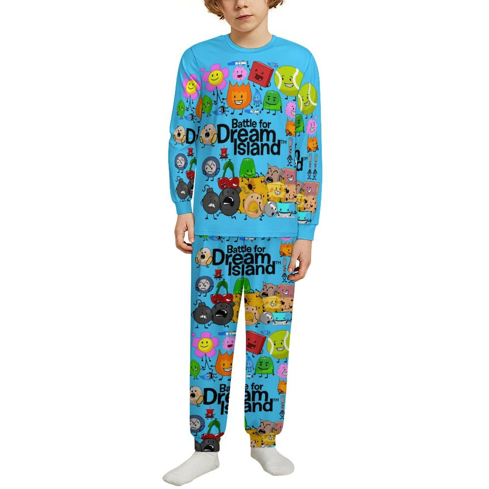 Battle for Dream Island BFDI Pajamas Set Long Sleeve & Pants Pjs Soft ...