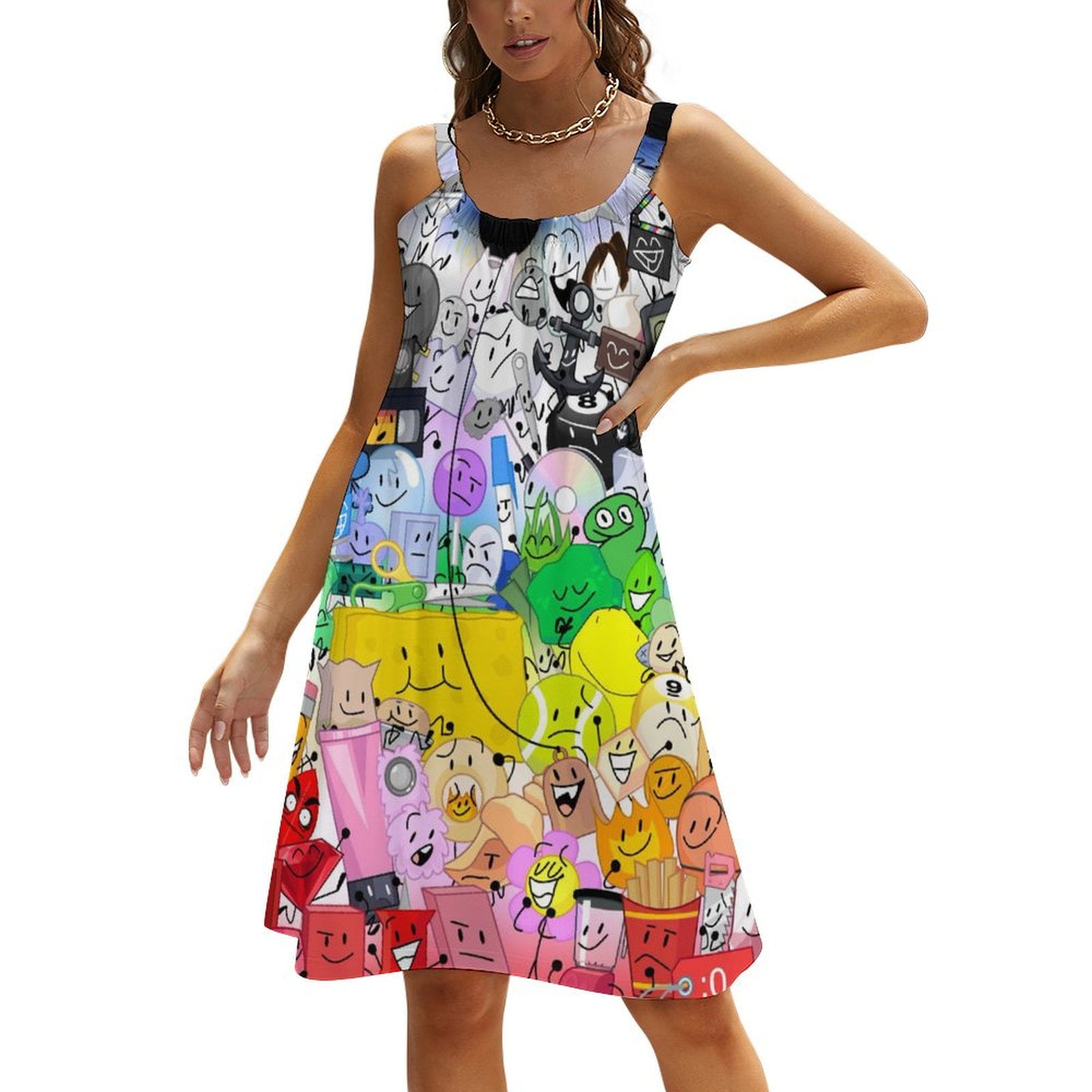 Battle for Dream Island BFDI Sleeveless Strap Dress Soft Breathable ...