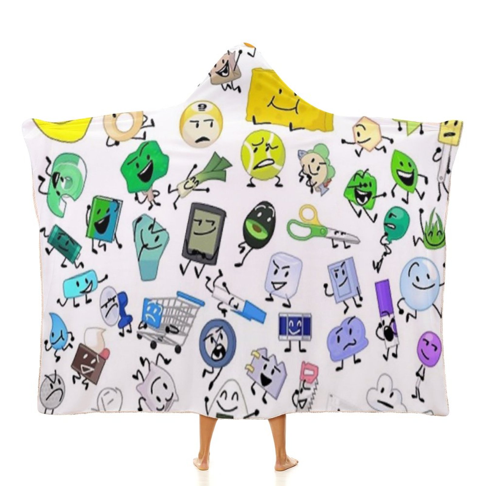 Battle for Dream Island BFDI Wearable Blanket Fuzzy Fluffy Blanket ...