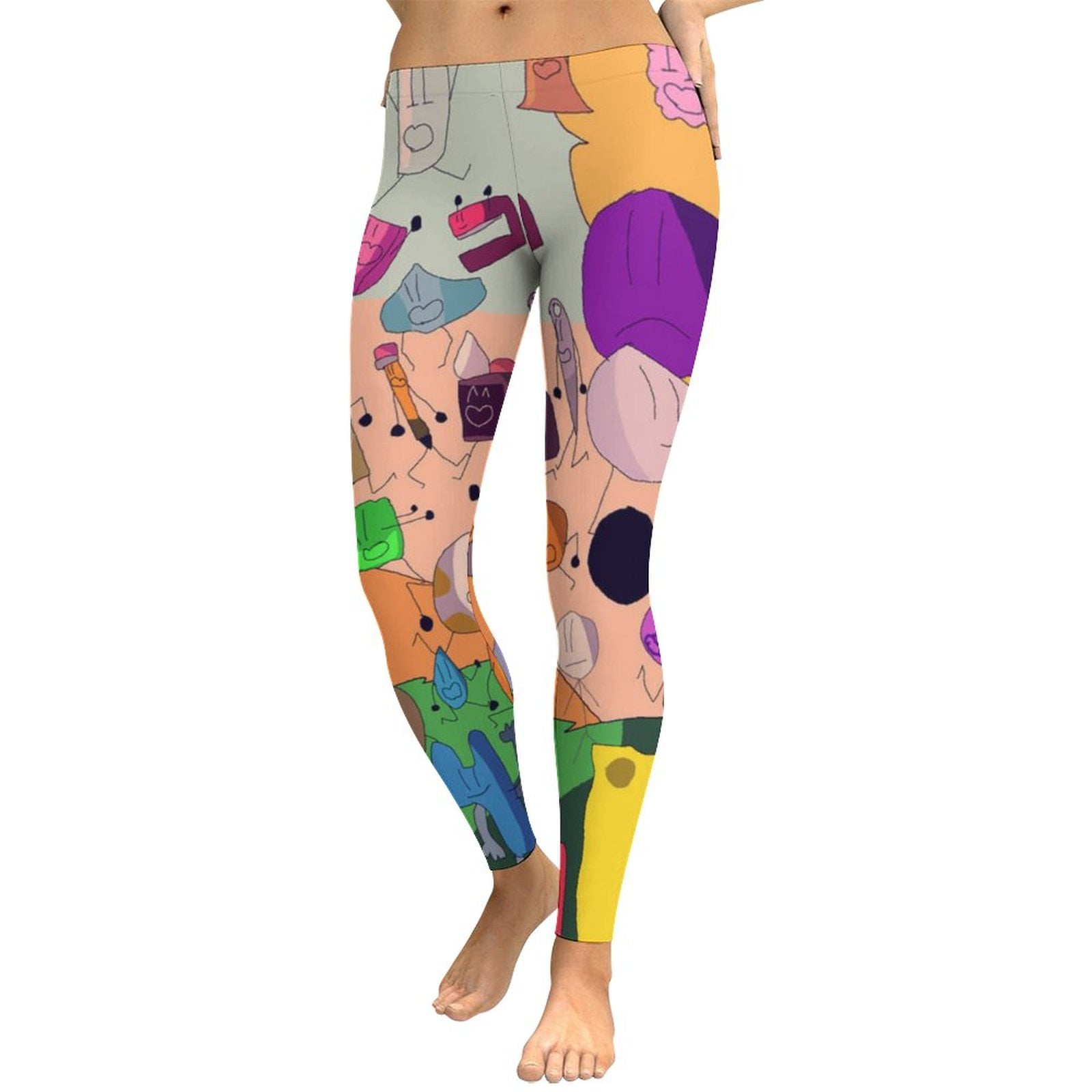 Battle for Dream Island BFDI Yoga Pants for Women High Waisted Joggers ...