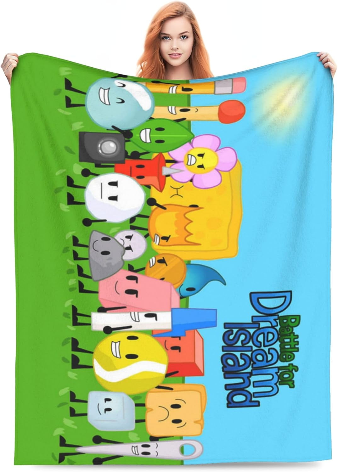 Battle for Dream Island Bfdi Bed Blankets Lightweight Flannel Throws ...
