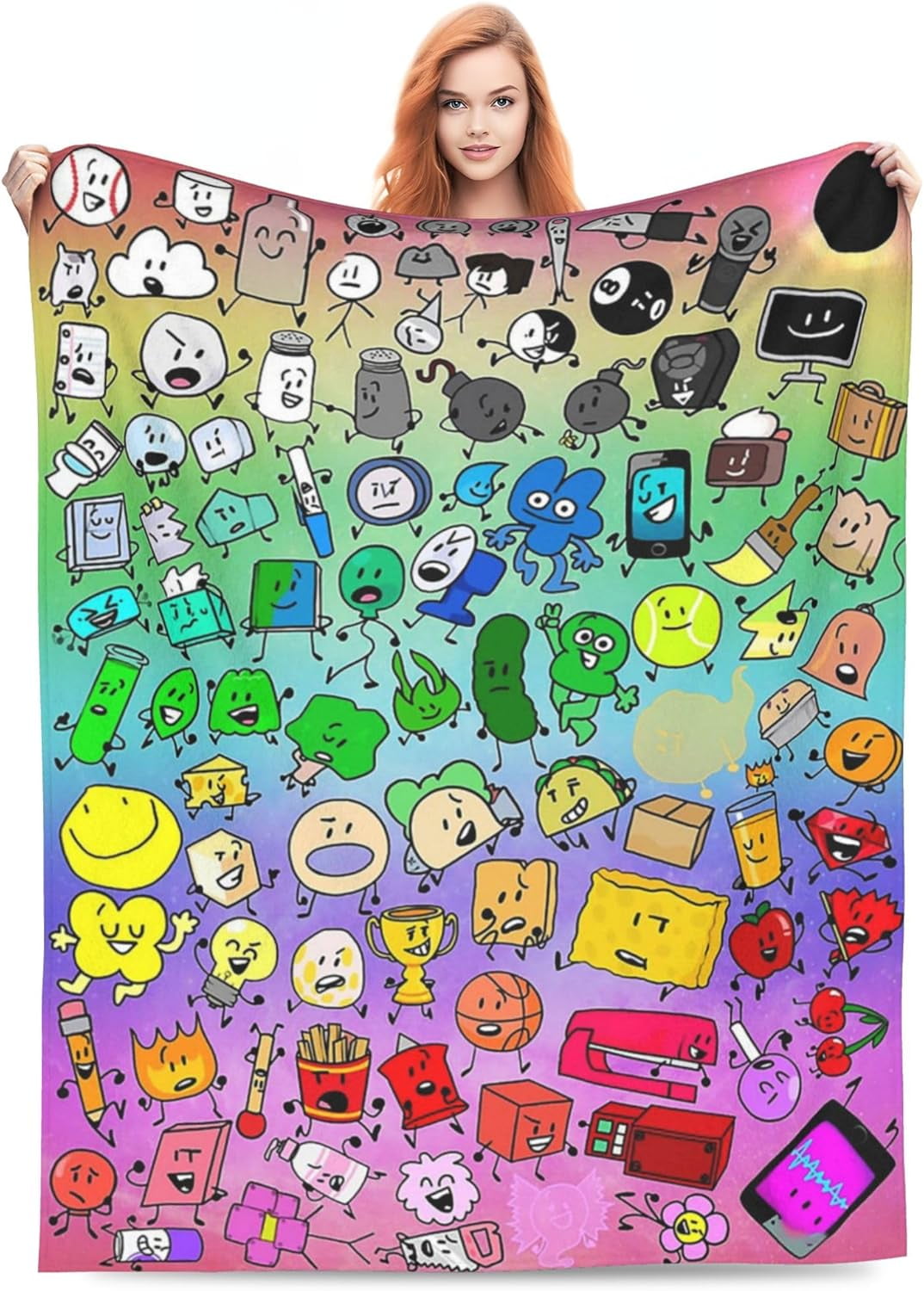 Battle for Dream Island Bfdi Bed Blankets Lightweight Flannel Throws ...